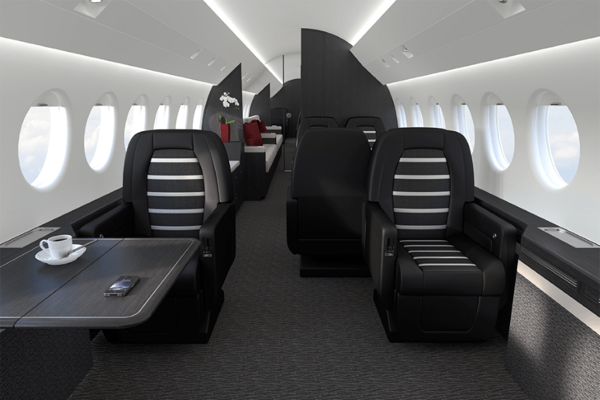 Business jet aircraft interiors at Gama Aviation Fort Lauderdale.